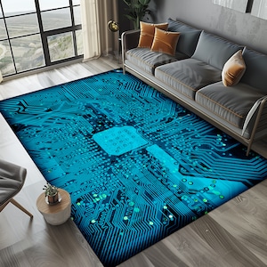 Mainboard Rug, Mainboard Pattern Rug, Computer Rug, Engineer Gift Rug ...