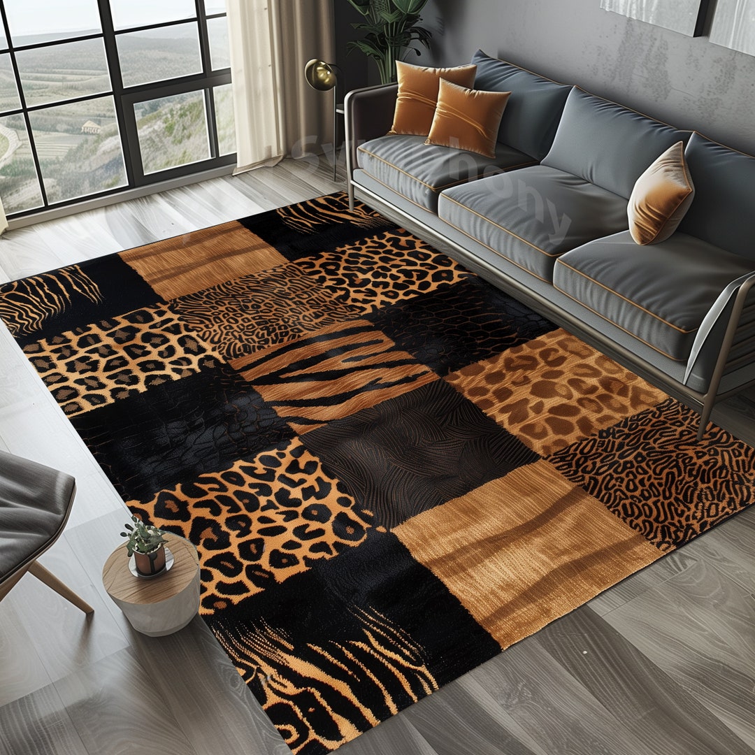 Wild Cats Fur Pattern Rug, Leopard Rug, Tiger Rug, Cheetah Rug, Tiger ...