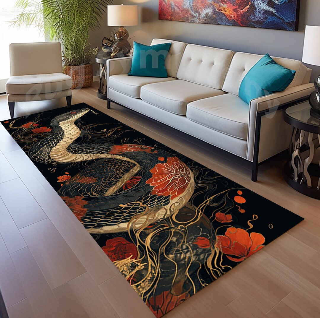 Portrait of a Snake Runner, Snake Runner, Serpent Rug, Serpent Runner ...