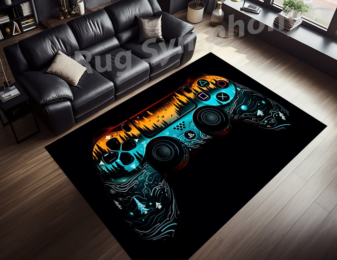 Creative Gamer Zone Rug, Gamer Joystick Rug, Colorful Joystick Rug ...