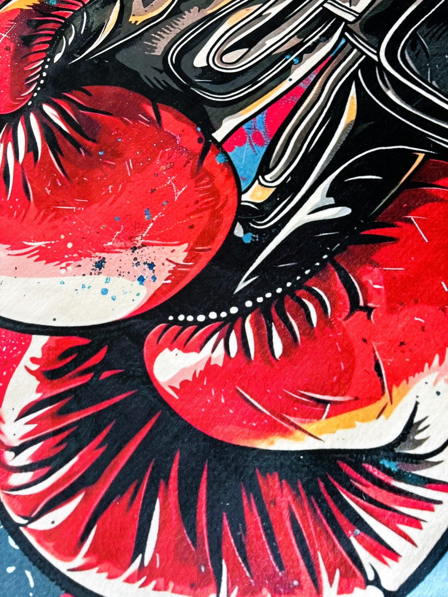 Blue and Golden Marble Texture Rug, Marble Rug, Gold Marble Rug, Blue ...