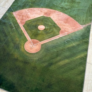Baseball Field Rug, Baseball Rug, Green Baseball Field Area Rug, Kids ...