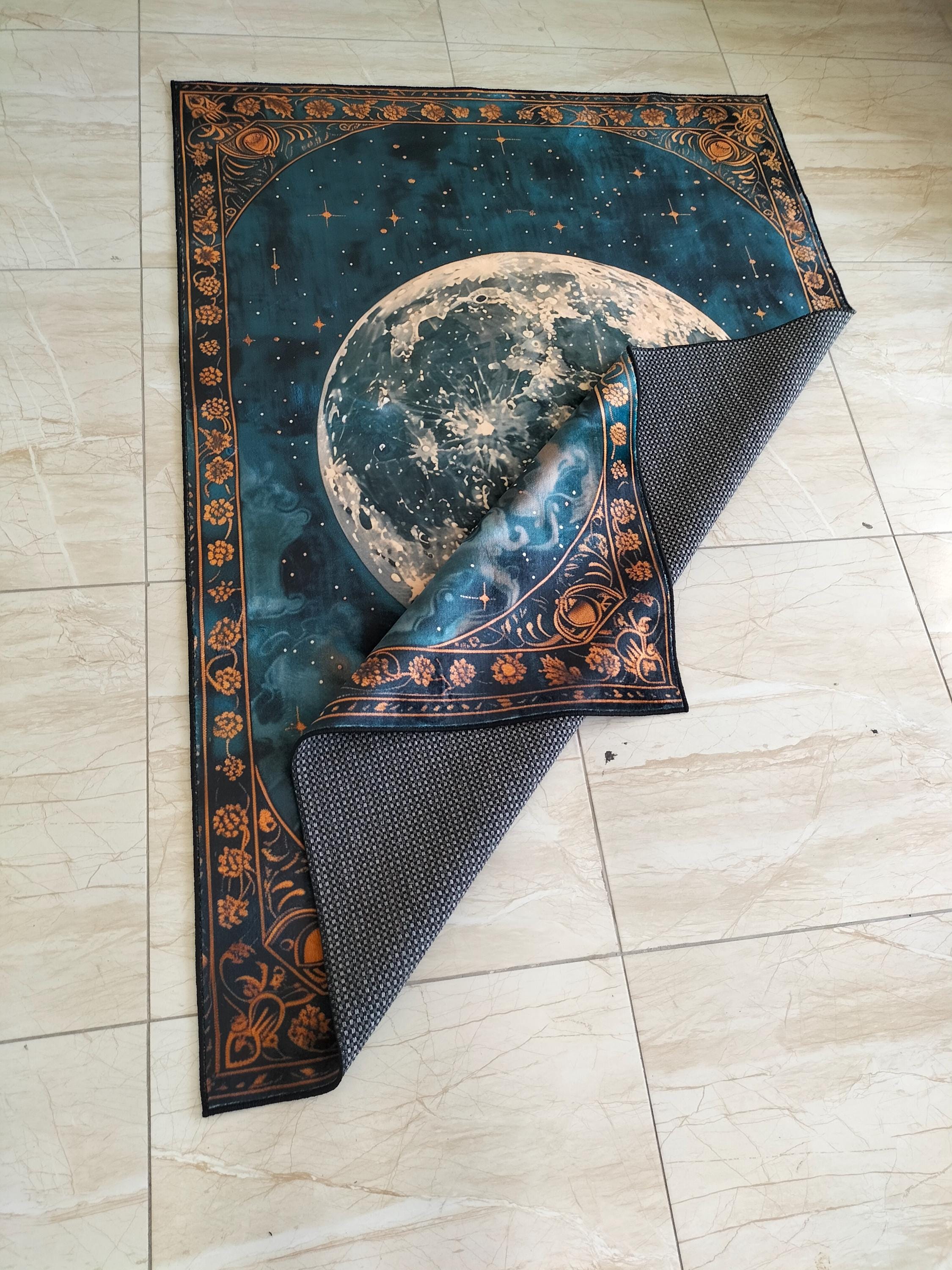 Bohemian Full Moon Area Rug: Celestial Occult Design - Etsy