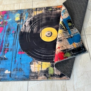 Psychedelic Rug, Psychedelic Colorful Area Rug, 70s Rug, Groovy Rug ...