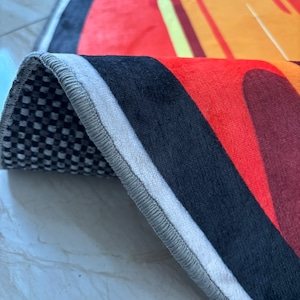 Round Bear Rug, Cabin House Rug, Bear Rug, Bear Area Rug, Cabin Nature ...