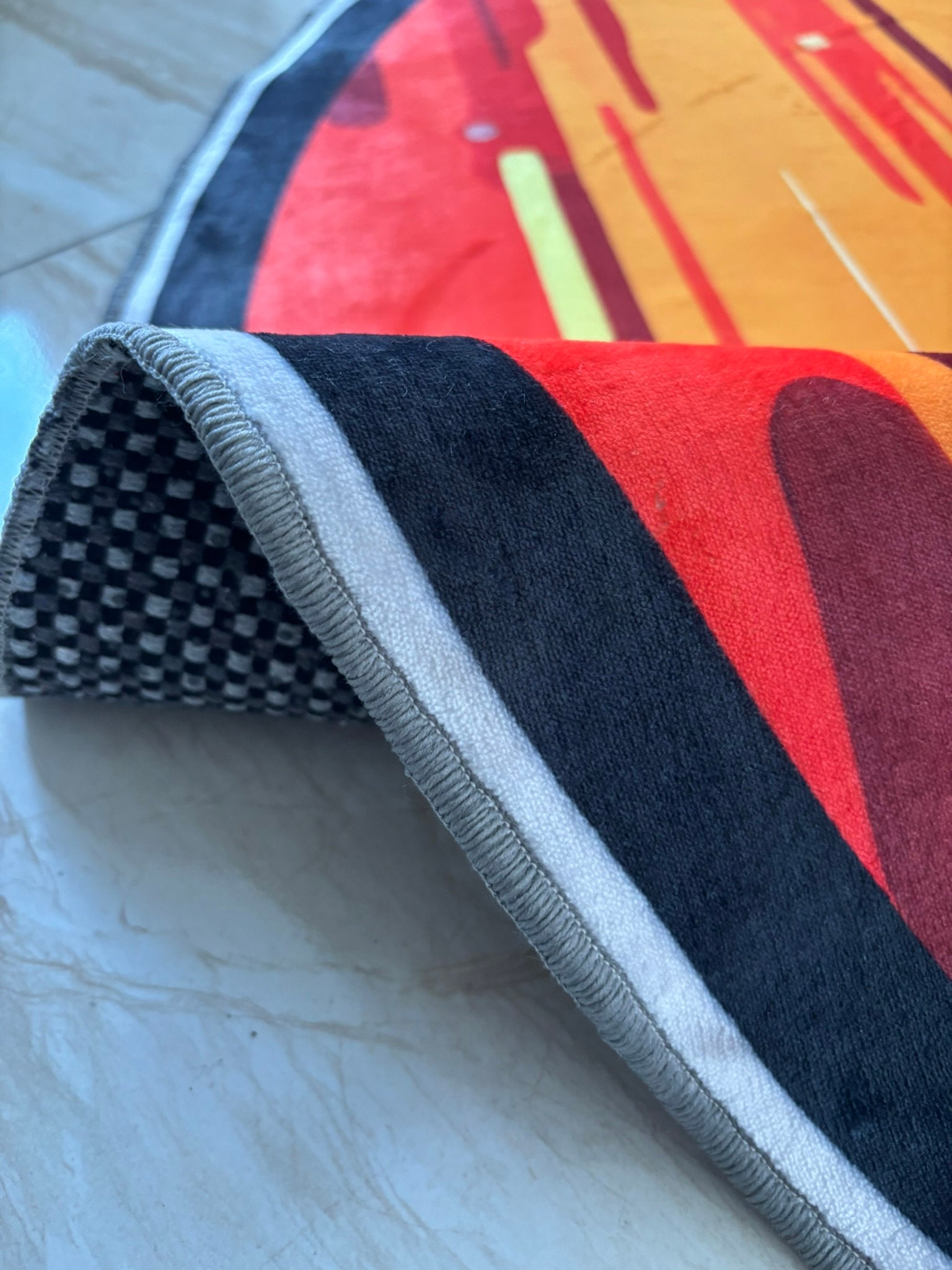 3D Look Round Wolf Rug, Wolf Pattern Rug, Round Viking Rug, Round Norse ...