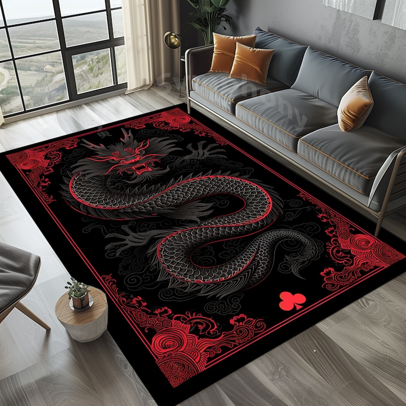 Fantasy Dragon Rug - Etsy