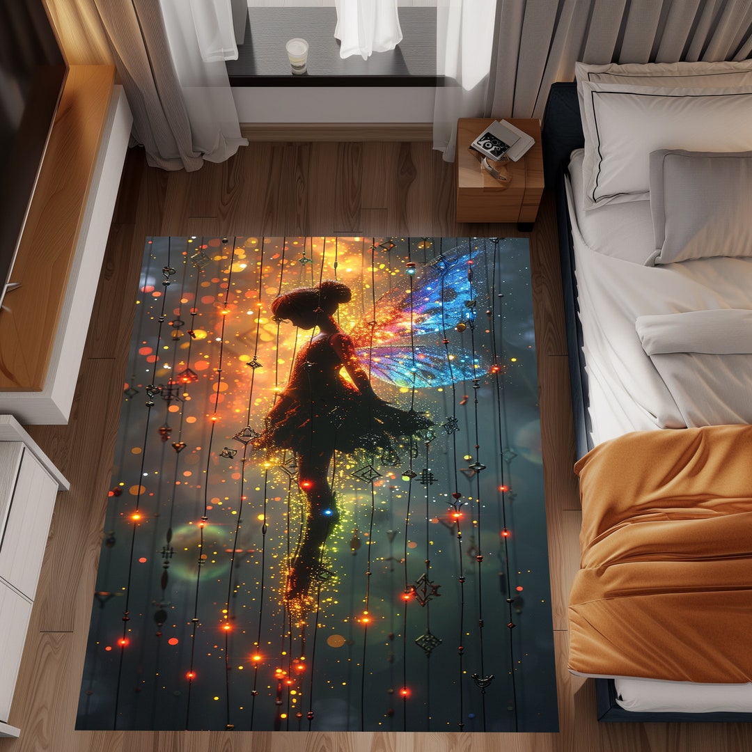 Forest Fairy Rug, Fairy Rug, Girls Room Rug, Girls Room Area Rug, Fairy ...