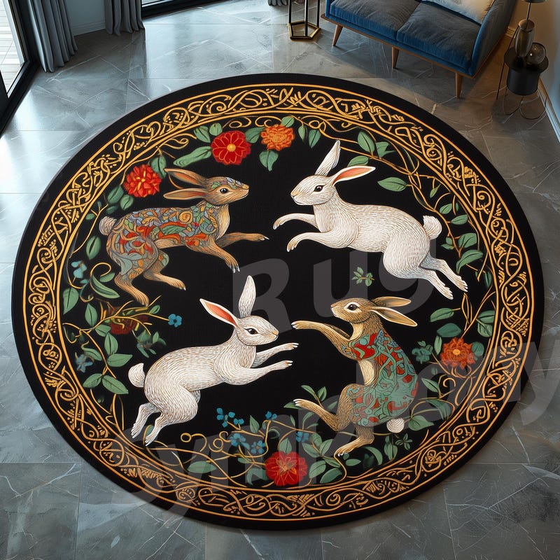Bunny Rug - Etsy