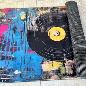 Psychedelic Rug, Psychedelic Colorful Area Rug, 70s Rug, Groovy Rug ...