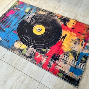 Psychedelic Rug, Psychedelic Colorful Area Rug, 70s Rug, Groovy Rug ...