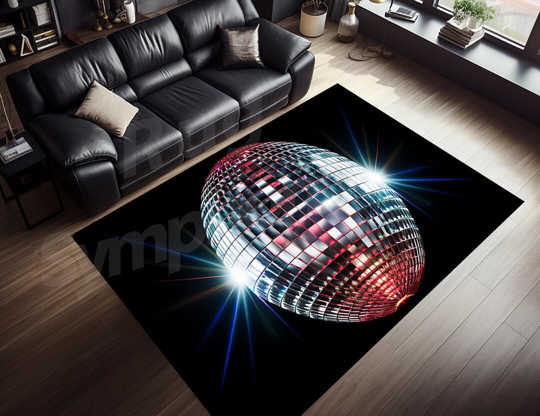 Disco Ball Area Rug: Shiny Music Room Decor - Etsy