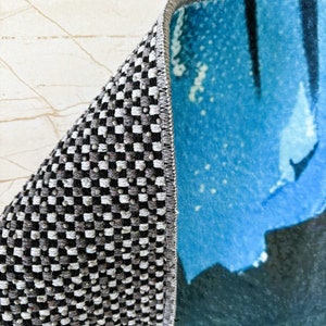 Blue and Golden Marble Texture Rug, Marble Rug, Gold Marble Rug, Blue ...