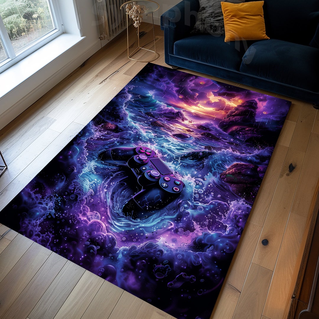 Game Controller Trapped in a Cosmic Nebula Rug, Game Controller Area ...