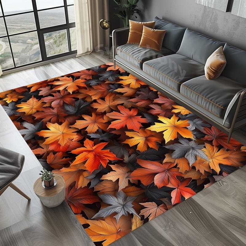 Leaf Rug - Etsy