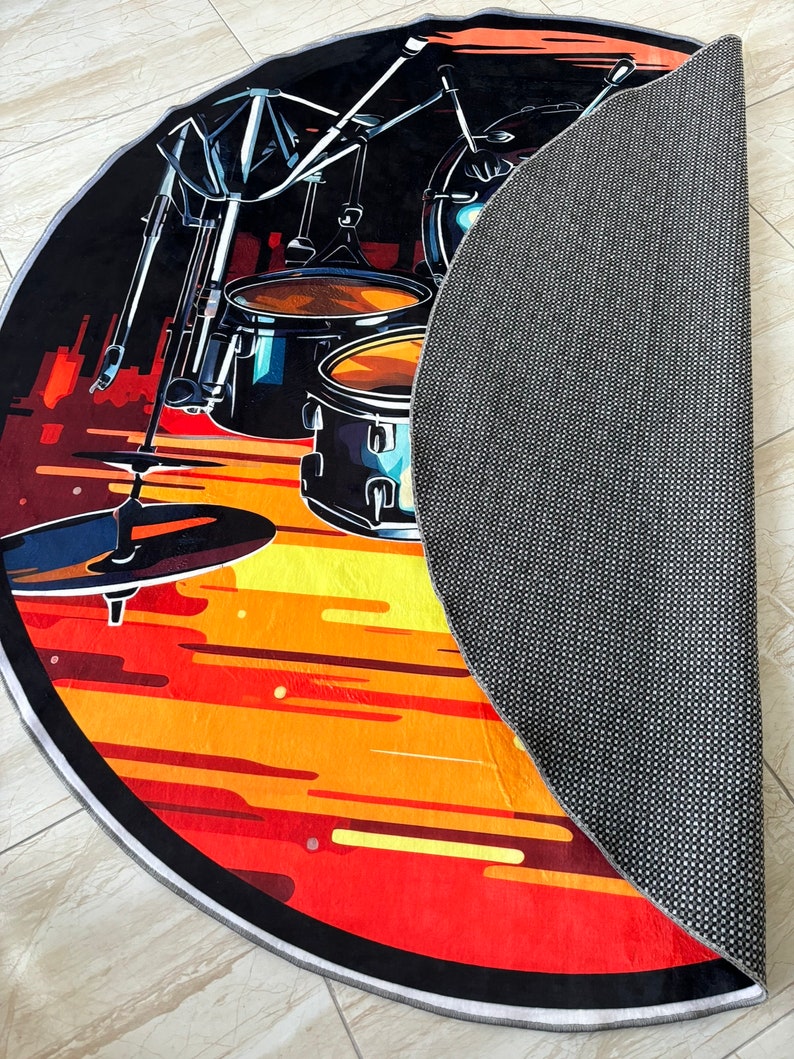 3D Look Round Wolf Rug, Wolf Pattern Rug, Round Viking Rug, Round Norse ...