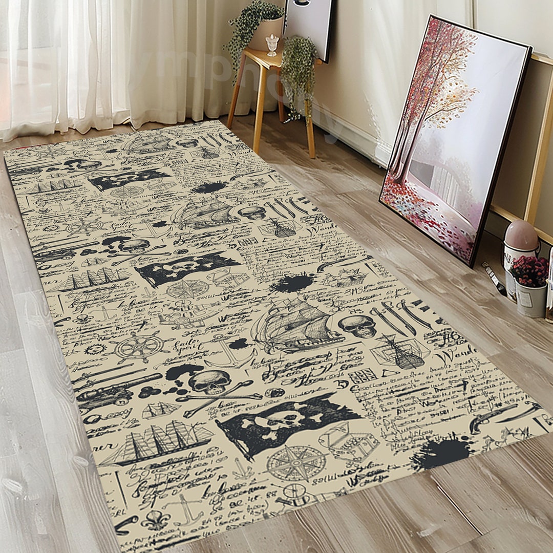 Pirates Runner, Pirates Flag Runner, Pirate Flag Skull Rug Runner ...