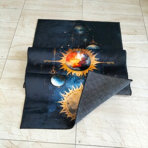 Celestial Pattern Moon and Flowers Runner, Celestial Rug, Celestial ...