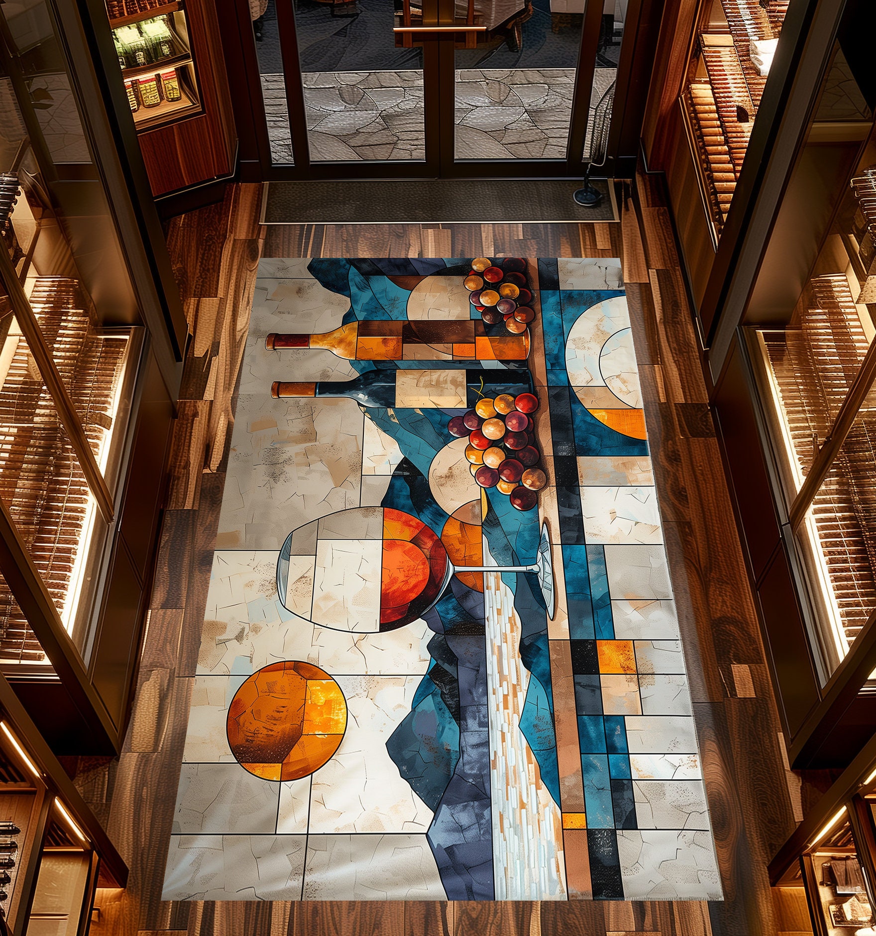 Liquor Store Rug, Cigar Shop Rug, Wine Rug, Wine Area Rug, Wine and ...