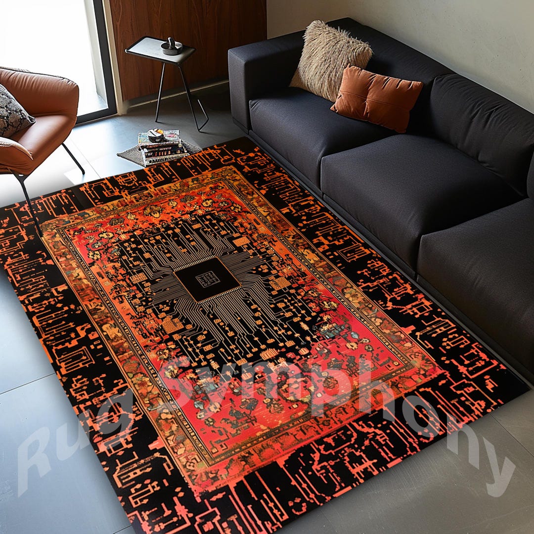 Oriental Style CPU Rug, Engineer Rug, Developer Rug, Computer Rug ...
