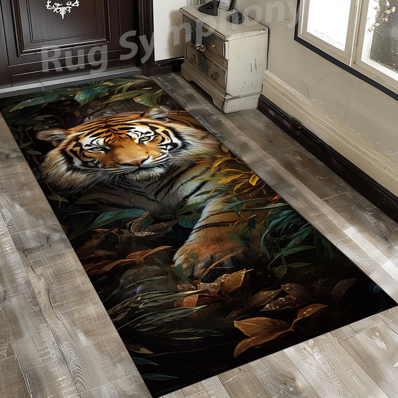 Tiger Rug - Etsy