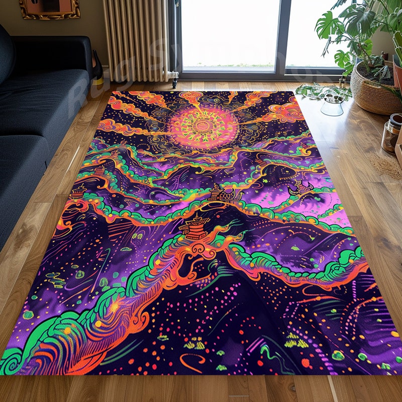 Trippy Rug - Etsy