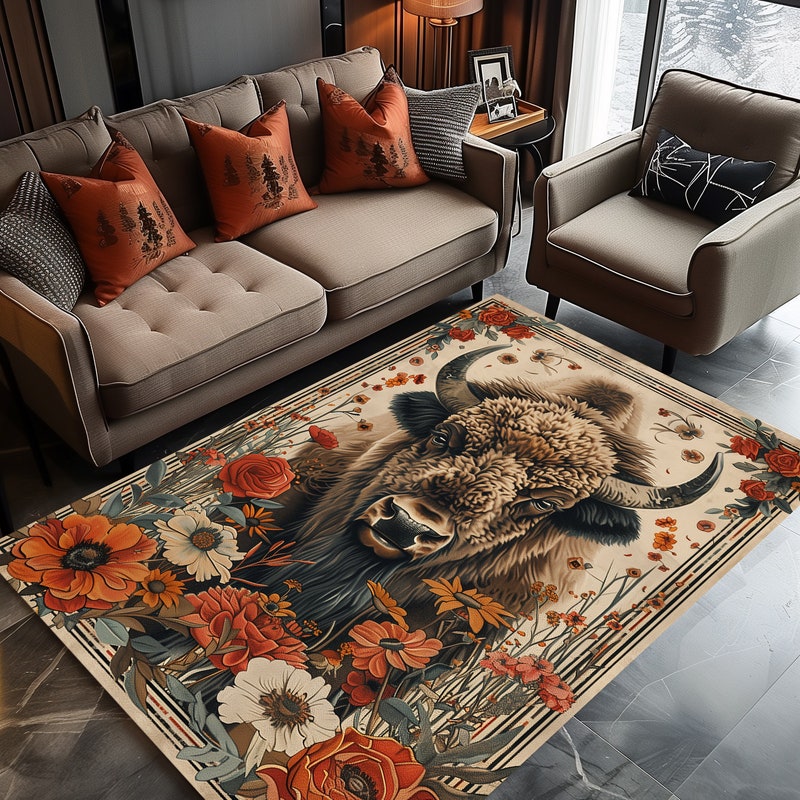 Bison Rug - Etsy