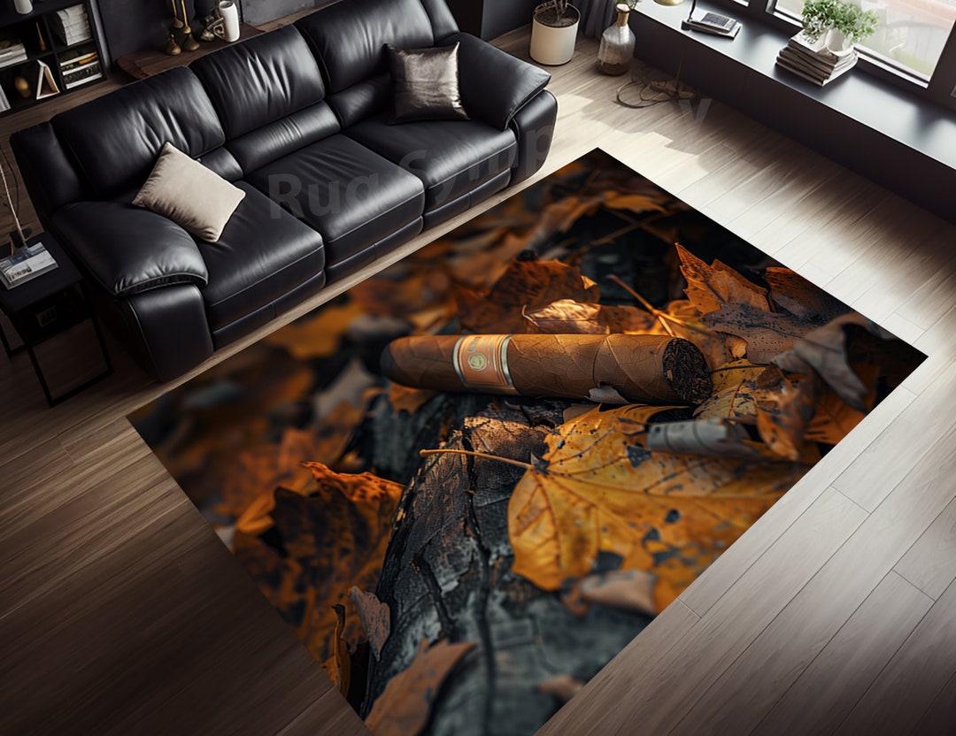 Cigar Area Rug, Cigar Shop Rug, Cigars Rug, Cigar Rug, Humidor Cigar ...