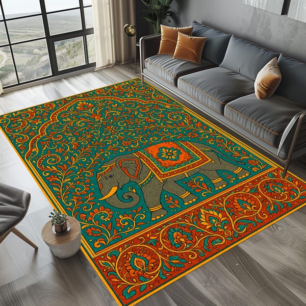 Elephant Rug - Etsy