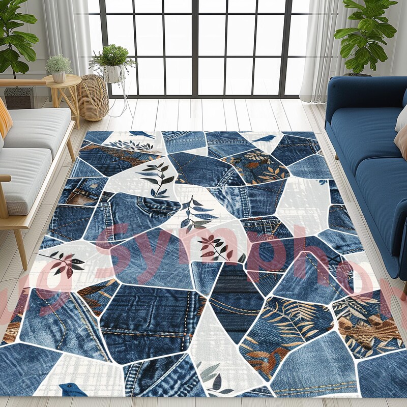 Denim Rug - Etsy