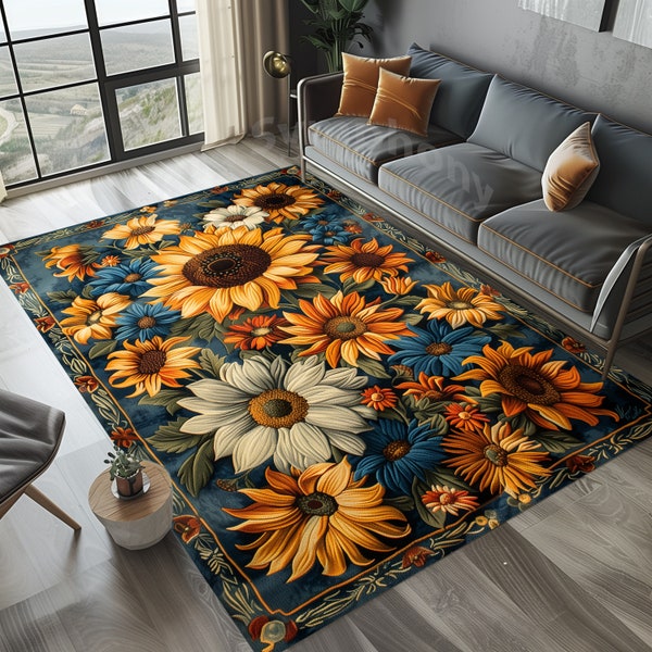 Sunflower Rug - Etsy