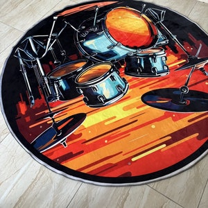 Round Bear Rug, Cabin House Rug, Bear Rug, Bear Area Rug, Cabin Nature ...