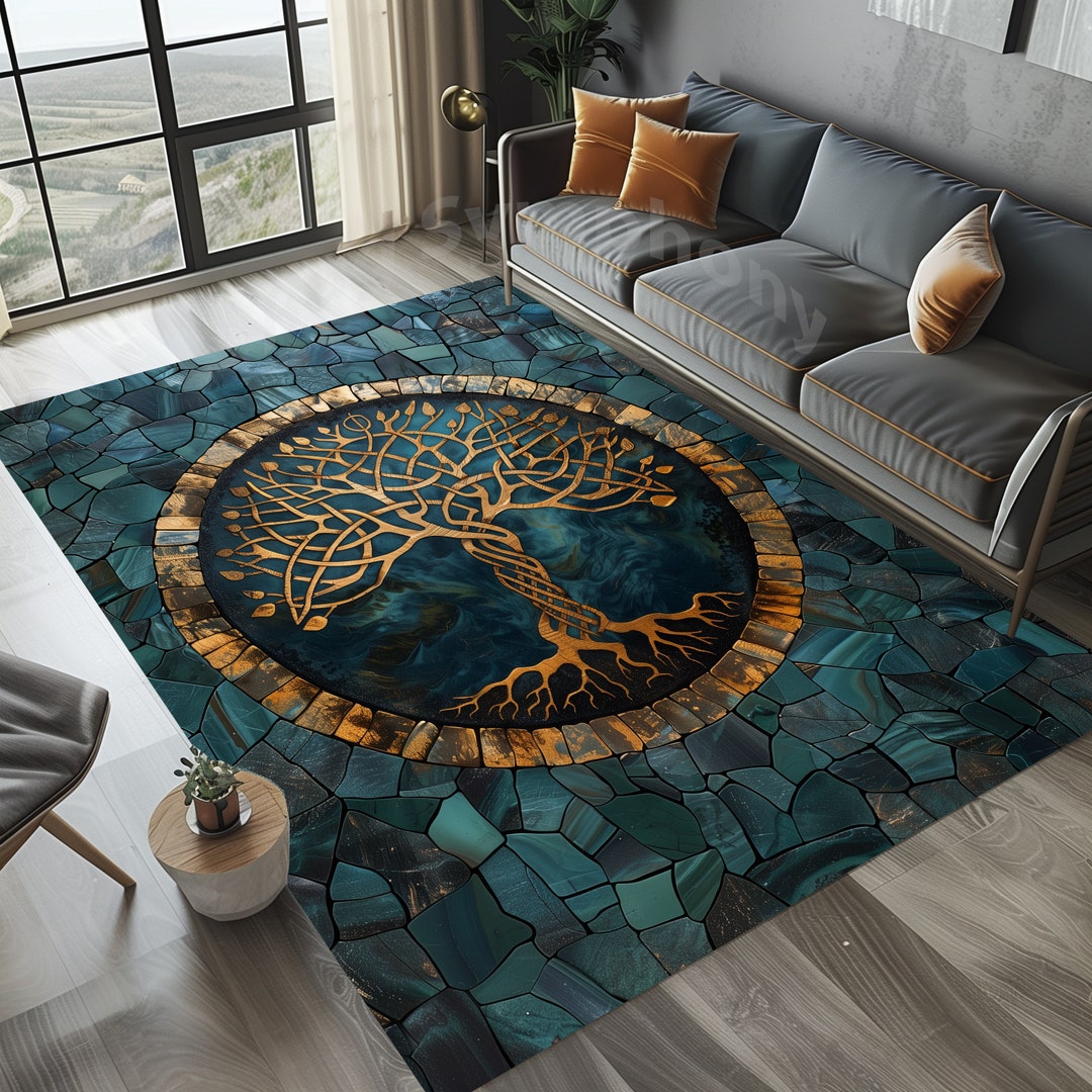 Celtic Tree of Life in Small Stones Rug, Celtic Tree of Life Rug ...