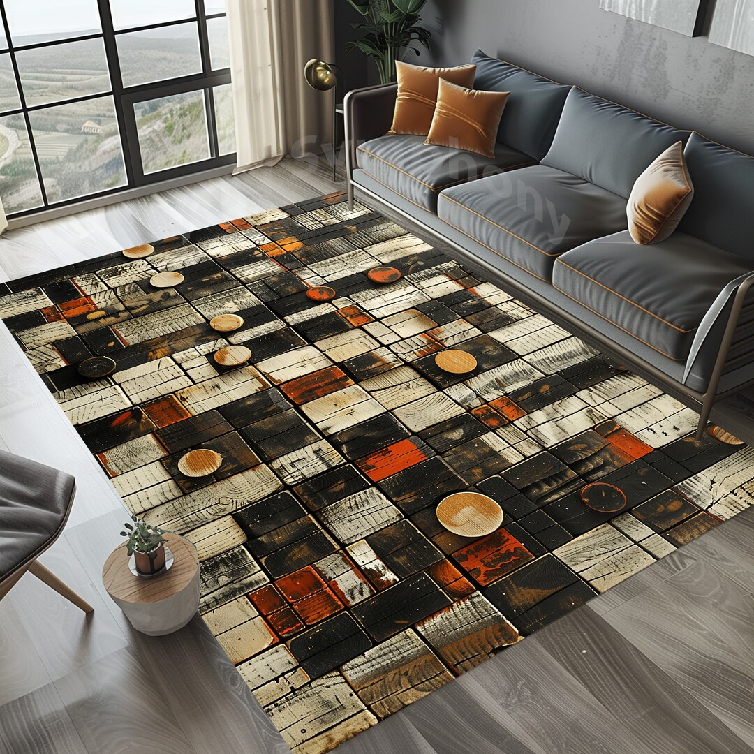 Wood Area Rug, Wood Grain Rug, Trees Trunk Area Rug, Abstract Tree ...