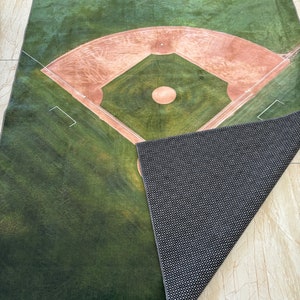 Baseball Field Rug, Baseball Rug, Green Baseball Field Area Rug, Kids ...