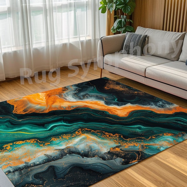 Turquoise Rug - Etsy