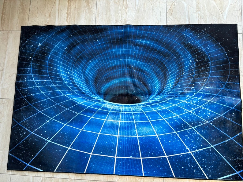 Spiral Composed Vortex Rug, Geometric Shapes Rug, 3D Illusion Rug, 3D ...