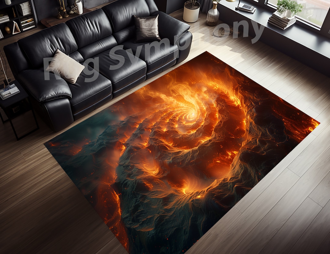 Spiral Lava Rug, Spiral Vortex Rug, Vortex Lava Rug, 3D Illusion Rug ...