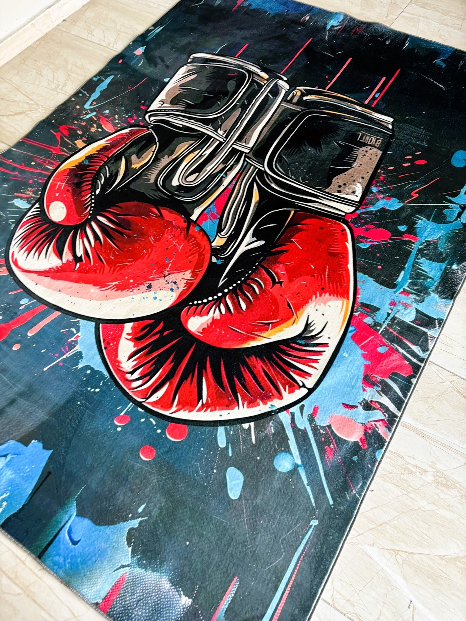 Rustic Tiger Rug, Colorful Tiger Rug, Traditional Tiger Rug, Painting ...