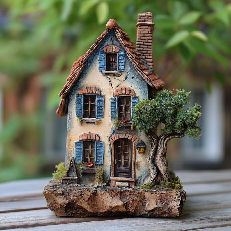 Sculpting Tiny Clay Miniature Homes - Etsy