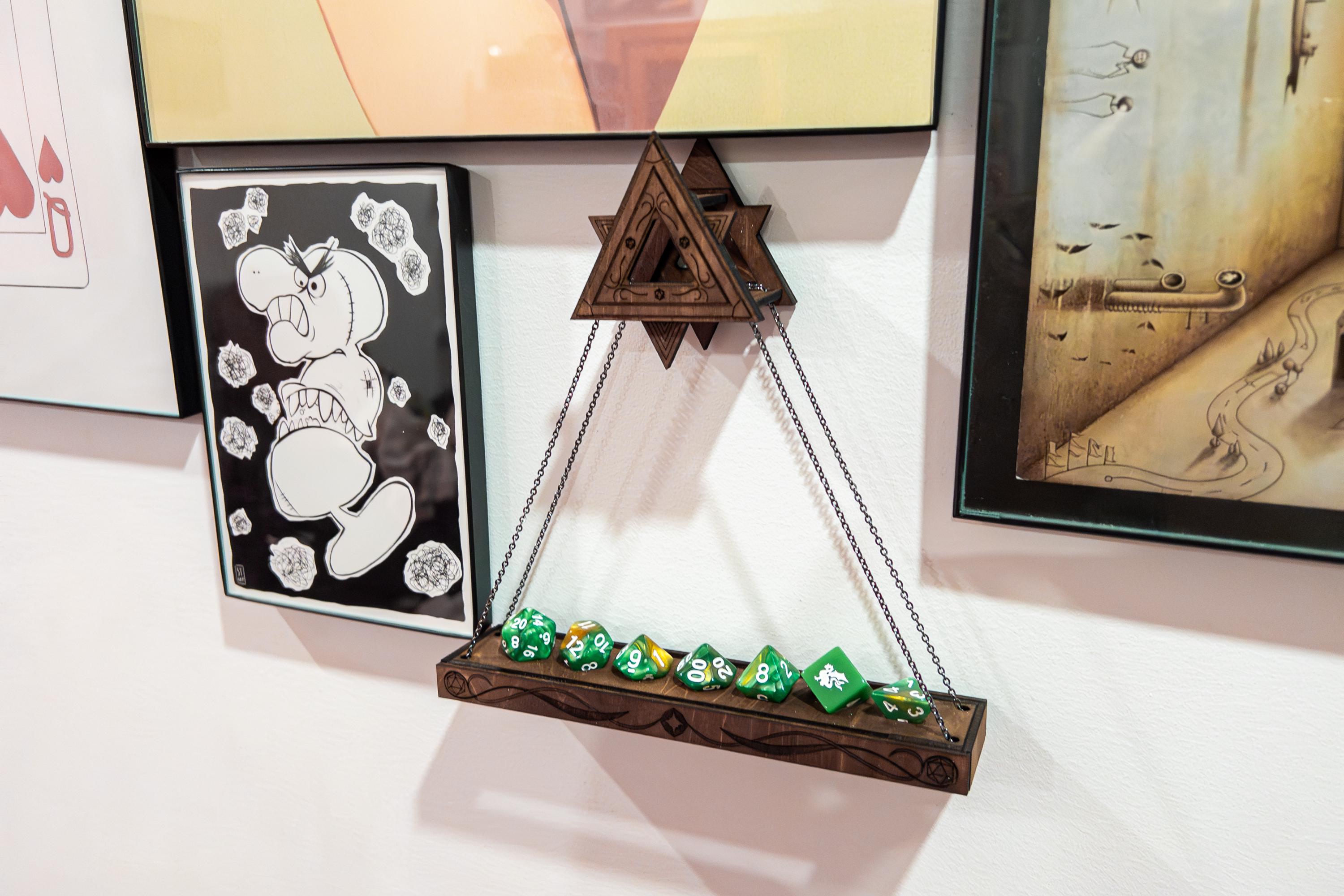 Hanging/wall-mountable Wooden Dice Set Display - Etsy