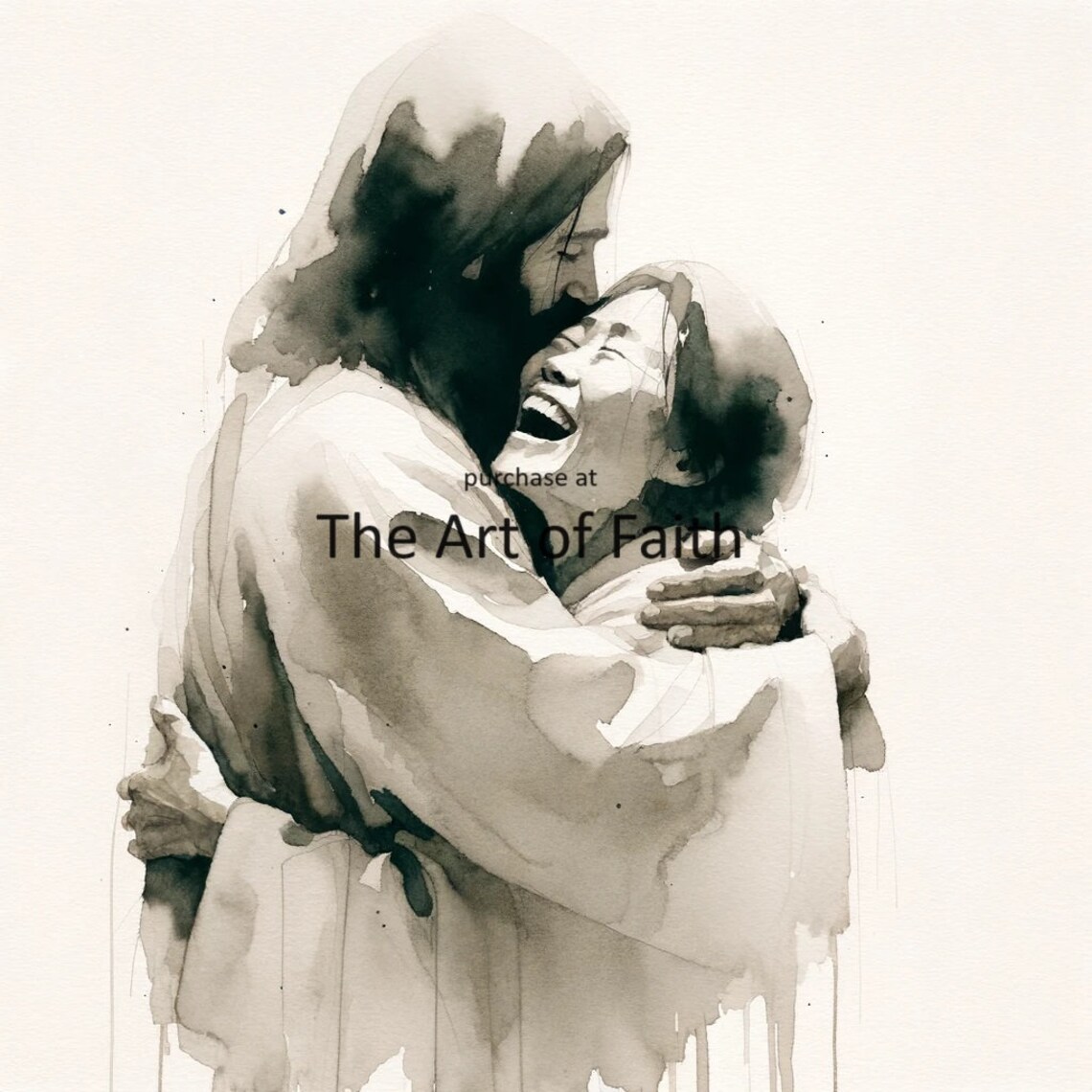 In the Arms of His Love – A Joyful Embrace Between Jesus Christ and a ...