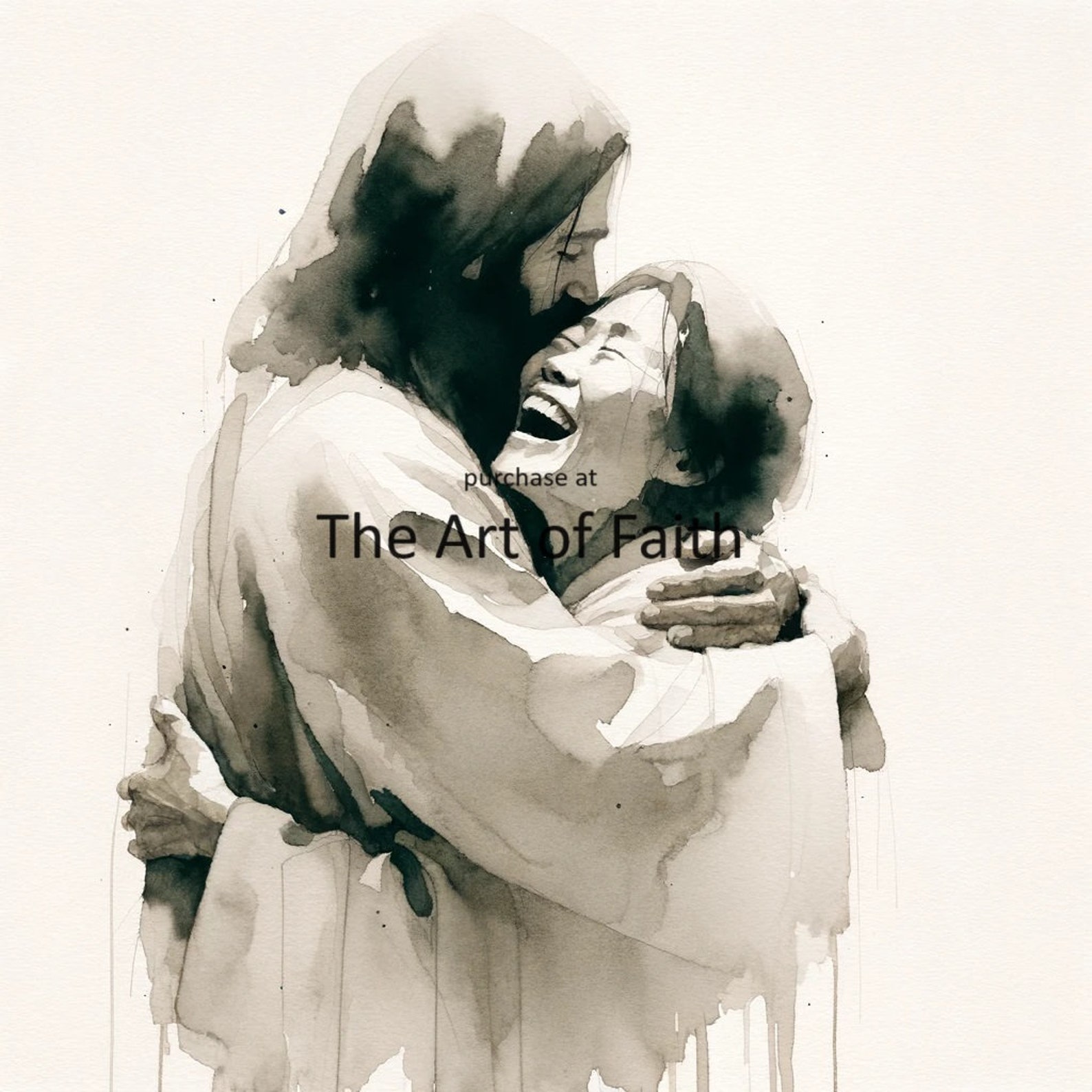 In the Arms of His Love – A Joyful Embrace Between Jesus Christ and a ...