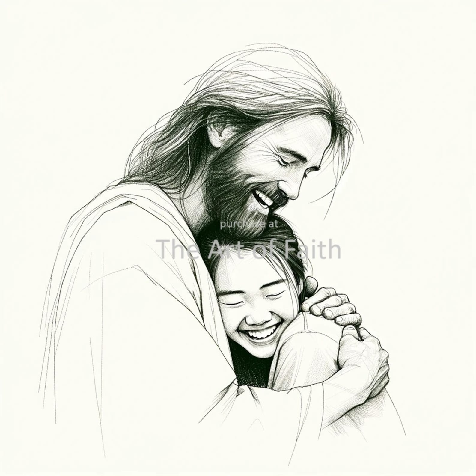 His Eternal Love – Jesus Christ and Teen Girl - Etsy
