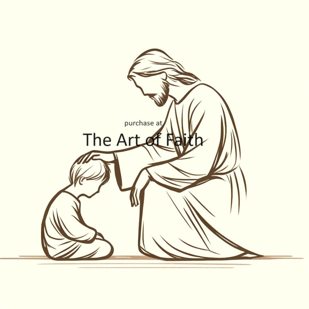 Jesus Blessing a Child - Etsy