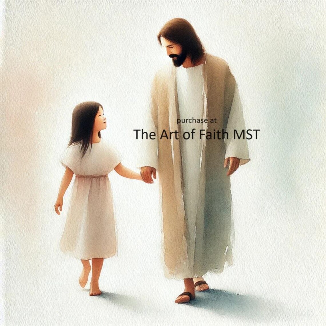 Walk Beside Me – Jesus Christ Walking With a Young Girl - Etsy