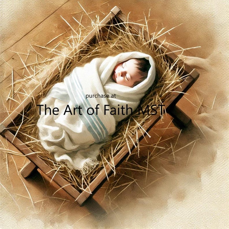 Love’s Pure Light – Baby Jesus in the Manger - Etsy