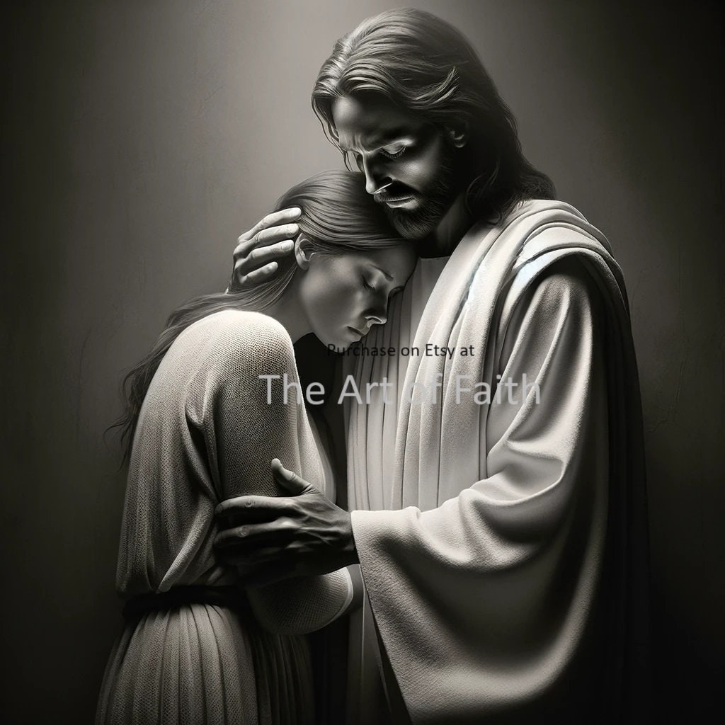 Compassion – Jesus Christ Showing Empathy to a Woman - Etsy