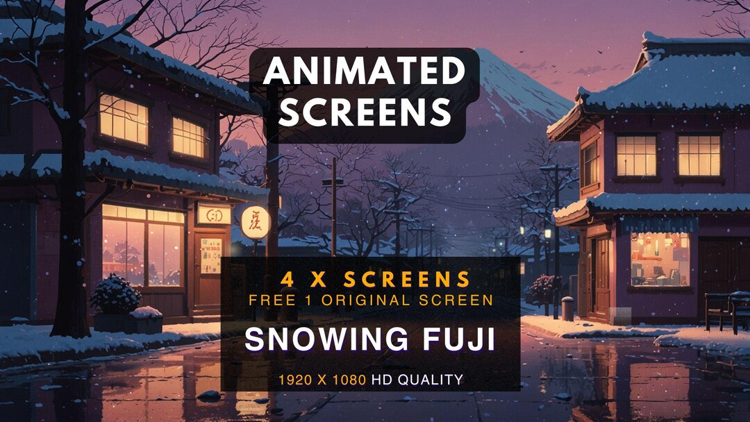 Animated Japan Fuji Street Stream Screens: Twitch Overlay (MP4 File) - Etsy