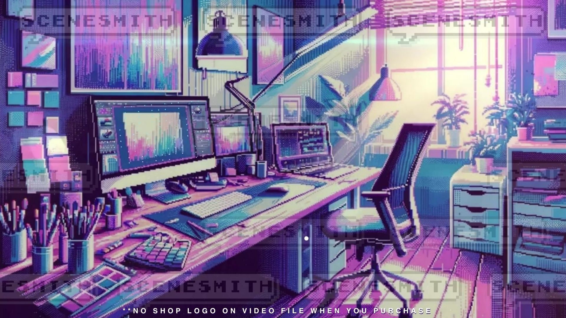 Animated Scene Pixel Art Screens Pastel Designer Retro Room 4 X Stream ...